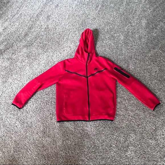 Nike | Shirts | Nike Red Tech Fleece Set | Poshmark